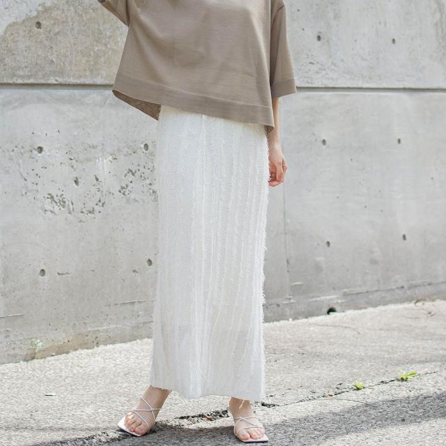 ドロワットロートレアモン（Droite lautreamont）/フリンジニットスカート