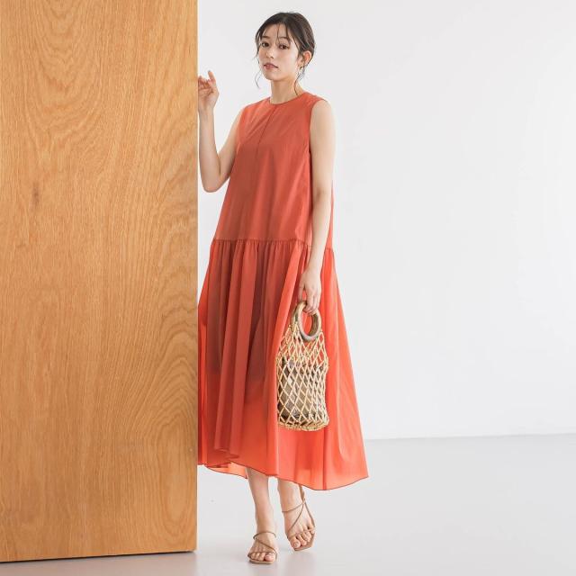 ドロワットロートレアモン（Droite lautreamont）/ナイロンタフタストレッチワンピース≪洗濯機で洗える≫