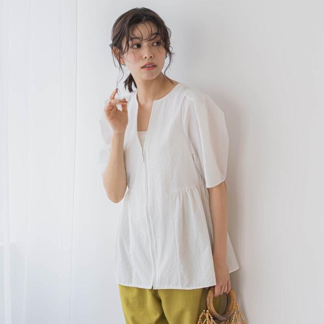 ドロワットロートレアモン（Droite lautreamont）/カラミタンブラーZIPブラウス≪手洗い可能≫