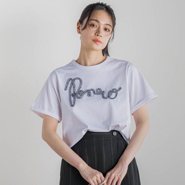 ドロワットロートレアモン（Droite lautreamont）/フリンジコードロゴTシャツ≪手洗い可能≫