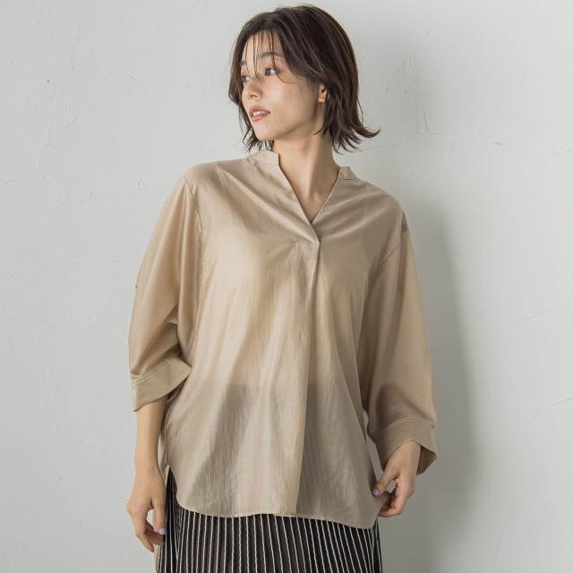 ドロワットロートレアモン（Droite lautreamont）/セミシアースキッパーブラウス≪洗濯機で洗える≫