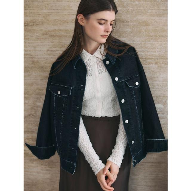 ドロワットロートレアモン（Droite lautreamont）/FLOCK on DENIMジャケット≪手洗い可能≫