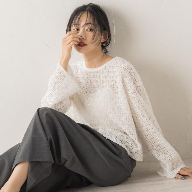 ドロワットロートレアモン（Droite lautreamont）/フェザーチュールモールブラウス≪手洗い可能≫