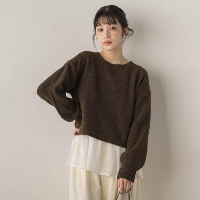 ドロワットロートレアモン（Droite lautreamont）/【WEB限定】メランジライク天竺ニット≪手洗い可能≫