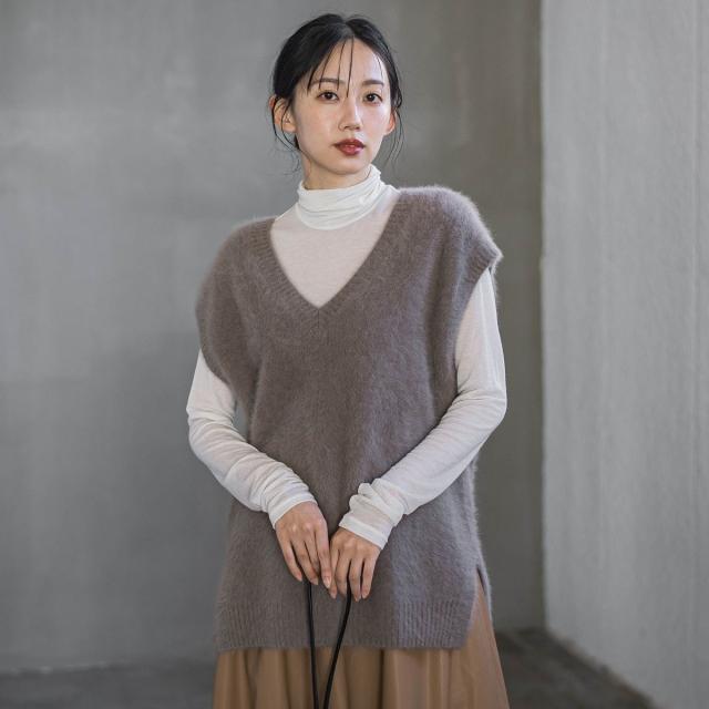 ドロワットロートレアモン（Droite lautreamont）/FOX/CASHMEREベスト≪手洗い可能≫