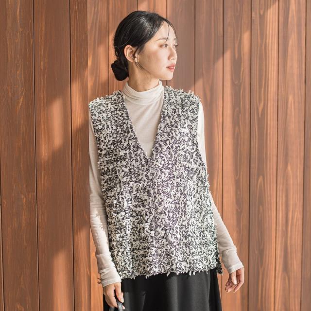 ドロワットロートレアモン（Droite lautreamont）/モナコツィードブラウス≪手洗い可能≫