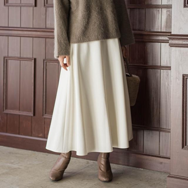 【NEW】ドロワットロートレアモン（Droite lautreamont）/両面起毛ストレッチスカート≪洗濯機で洗える≫