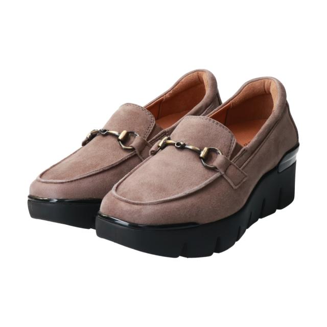 ブソラ（bussola）/bussola ブソラ◆5．5cmヒール◆厚底グリップソール撥水レザーローファー