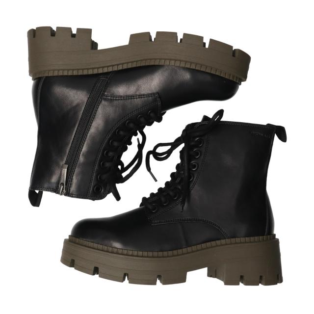 タマリス（TAMARIS）/Tamaris◆6cmヒール◆トラックソールレースアップショートブーツ