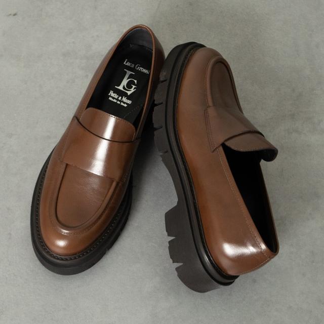 ルカ グロッシ（Luca Grossi）/LUCA GROSSI◆4cmヒール◆タンクソールローファー