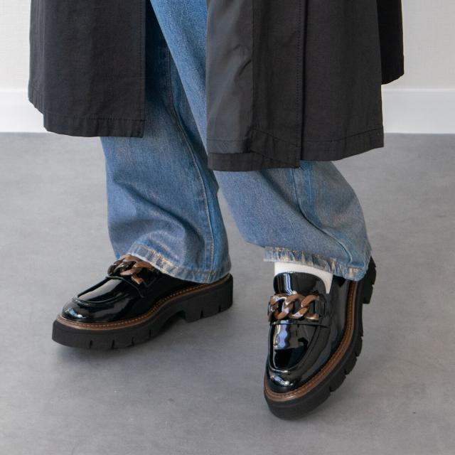 ブリジットバーキンセレクト（Bridget Birkin Select）/LUCA GROSSI◆4cmヒール◆タンクソールチェーンローファー