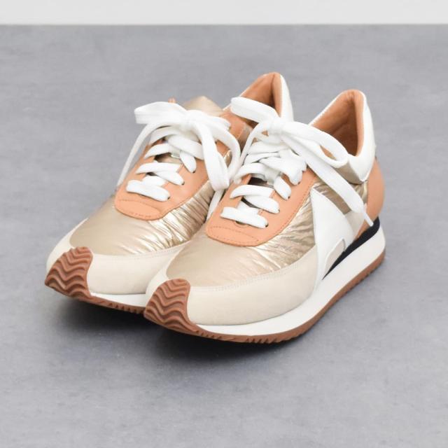 カラーノ（CARRANO）/CARRANO◆3．2cmヒール◆異素材ミックスレースアップスニーカー