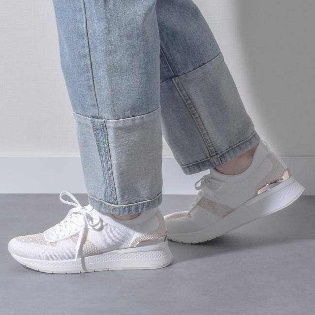 タマリス（TAMARIS）/Tamaris◆4cmヒール◆4cmヒールニットスニーカー