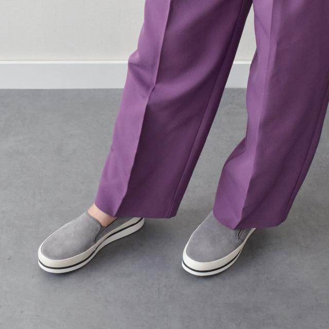 ブソラ（bussola）/bussola ブソラ◆2．5cmヒール◆撥水レザースリッポンスニーカー