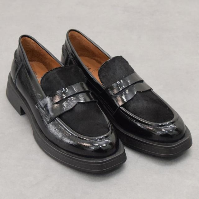 ブリジットバーキンセレクト（Bridget Birkin Select）/QUSHELI◆3．3cmヒール◆異素材コンビローファー