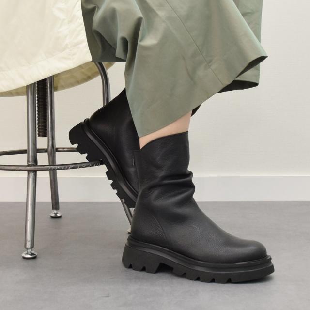 ブリジットバーキンセレクト（Bridget Birkin Select）/QUSHELI◆5．5cmヒール◆トラックソールバックジップブーツ