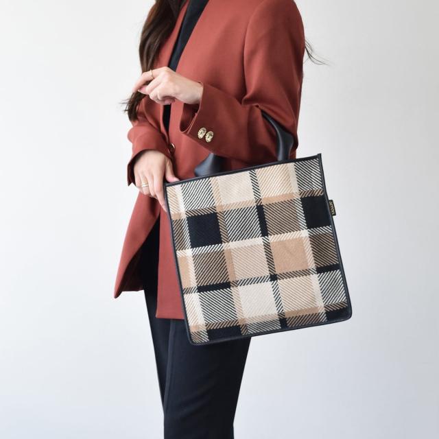 ブリジットバーキンセレクト（Bridget Birkin Select）/arron◆レザーハンドルチェック柄バッグ