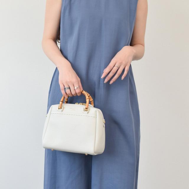 クリスチャンヴィラ（CHRISTIAN VILLA）/CHRISTIAN VILLA◆バンブーハンドルミニボストンバッグ