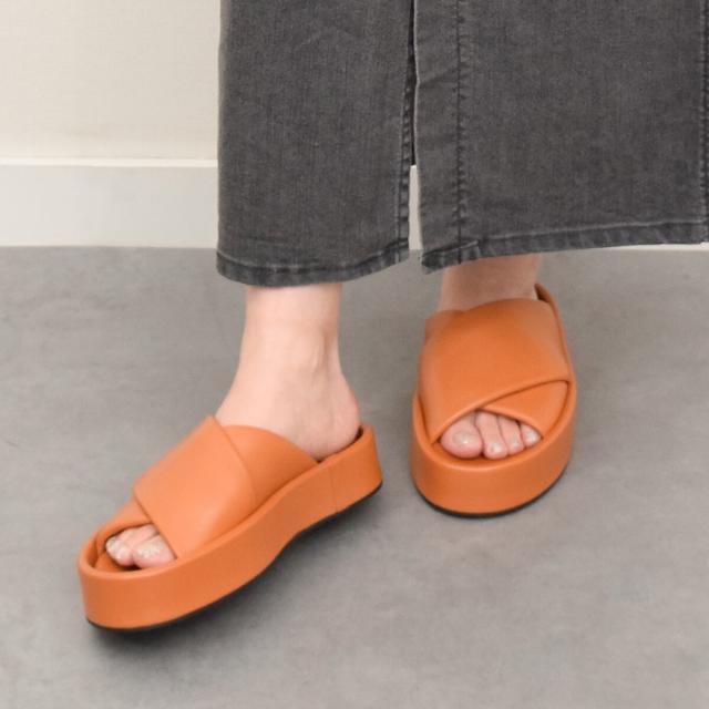 ブリジットバーキンセレクト（Bridget Birkin Select）/JVAM◆3．7cmヒール◆パフィークロスベルト厚底サンダル