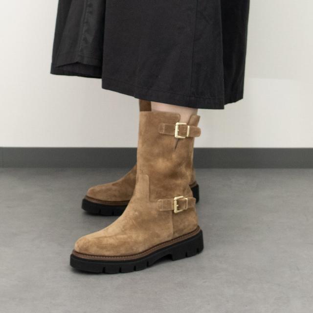 ルカ グロッシ（Luca Grossi）/LUCA GROSSI◆4．4cmヒール◆タンクソールラウンドトウエンジニアブーツ