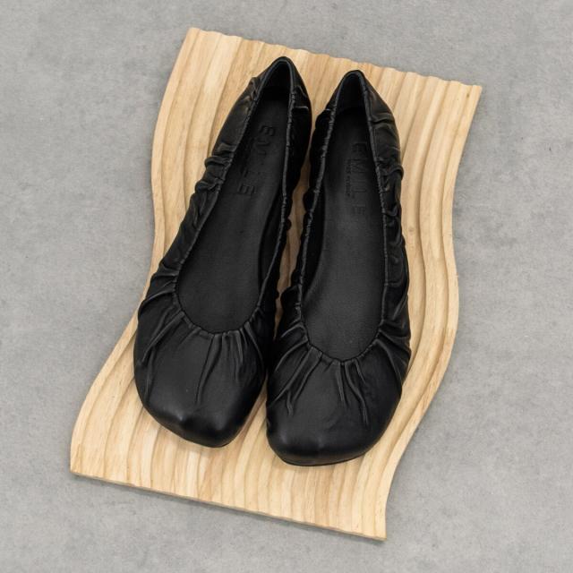 エミレ（EMILE）/EMILE◆1．3cmヒール◆オブリークトウギャザーフラットバレエ