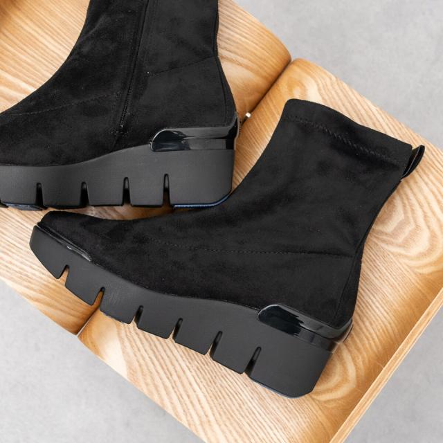 ブソラ（bussola）/bussola◆5．5cmヒール◆撥水アイスグリップソールショートブーツ