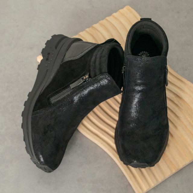 ブソラ（bussola）/bussola◆6cmヒール◆撥水ダブルジップショートブーツ