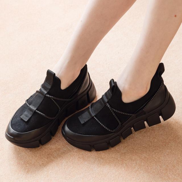 ブソラ（bussola）/bussola◆5cmヒール◆撥水厚底スリッポンスニーカー