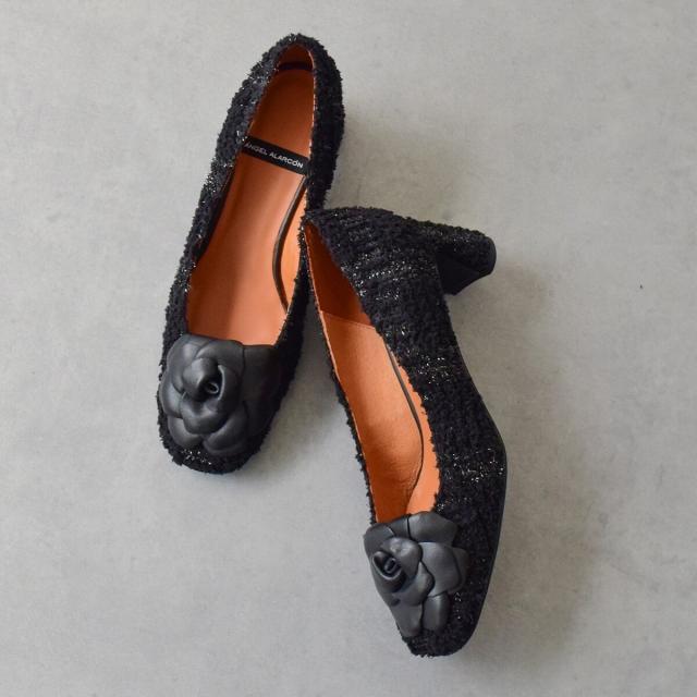 アンヘル アラルコン（ANGEL ALARCON）/ANGEL ALARCON◆5．7cmヒール◆ラウンドトウカメリアパンプス