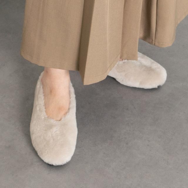 コルソローマ（CORSO ROMA 9）/CORSO ROMA 9◆0．8cmヒール◆シアリングフラットバレエシューズ