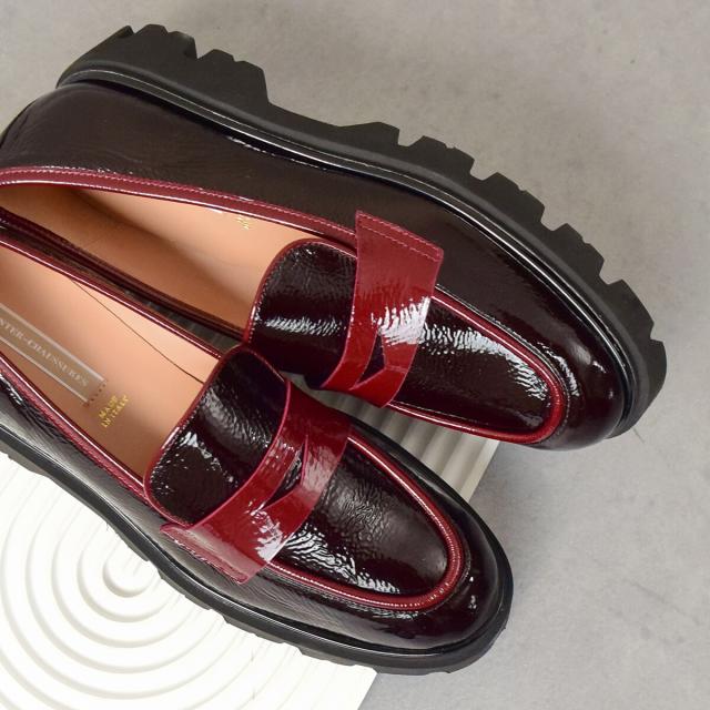 インターショシュール（INTER−CHAUSSURES）/INTER−CHAUSSURES◆3．7cmヒール◆ライトタンクソールローファー