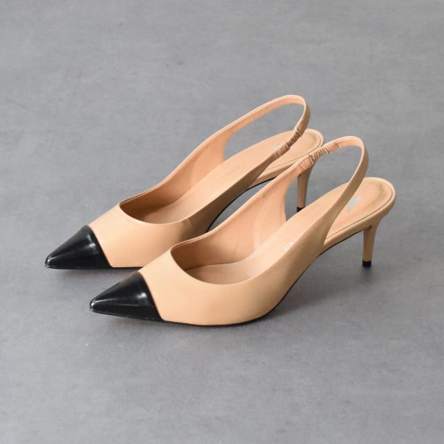 カラーノ（CARRANO）/CARRANO◆6．3cmヒール◆バイカラーバックストラップパンプス