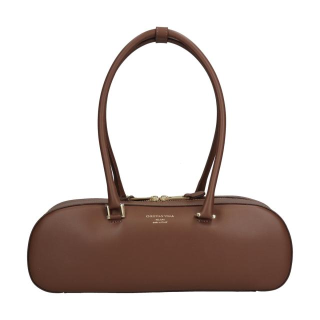 クリスチャンヴィラ（CHRISTIAN VILLA）/CHRISTIAN VILLA◆レザーワイドミディアムショルダーバッグ