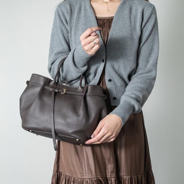 クリスチャンヴィラ（CHRISTIAN VILLA）/CHRISTIAN VILLA◆シュリンクレザーハンドバッグ