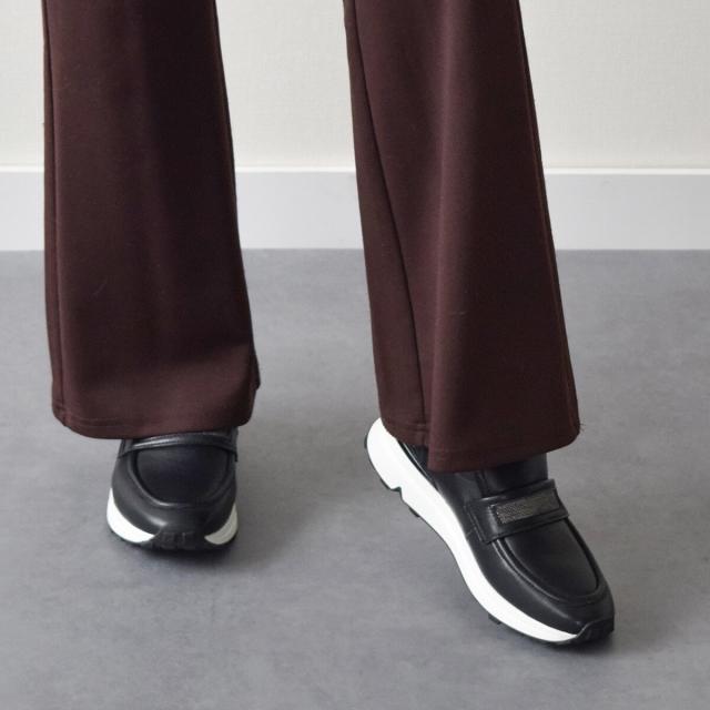 【NEW】ブソラ（bussola）/bussola ブソラ◆4．5cmヒール◆撥水ローファースニーカー