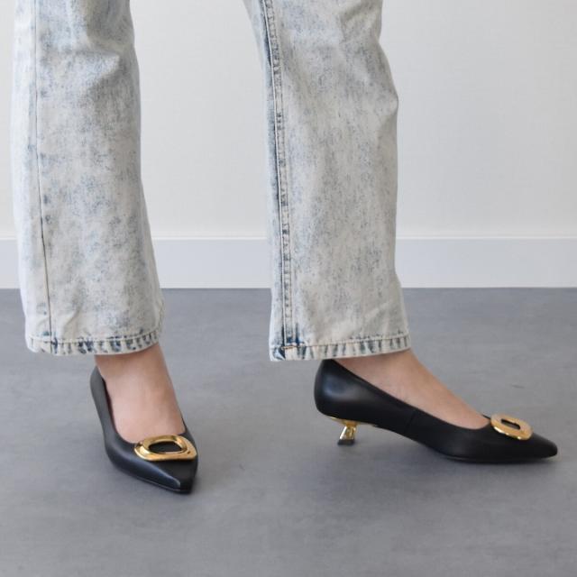 【NEW】アンヘル アラルコン（ANGEL ALARCON）/ANGEL ALARCON◆3．5cmヒール◆ポインテッドトウオーナメントパンプス