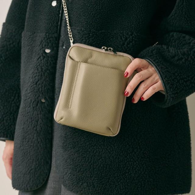 ビューティー＆ユース ユナイテッドアローズ（BEAUTY&YOUTH）/レザー ジップ ショルダーバッグ −2WAY−