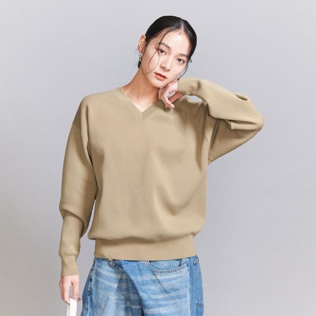 ビューティー＆ユース ユナイテッドアローズ（BEAUTY&YOUTH）/コットンナイロン Vネック プルオーバー −ウォッシャブル−
