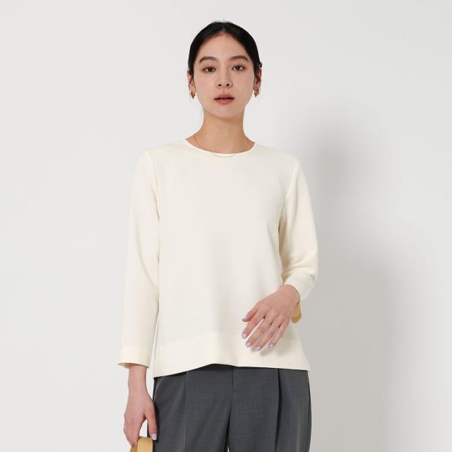 ビューティー＆ユース ユナイテッドアローズ（BEAUTY&YOUTH）/ダブルクロス クルーネック ブラウス