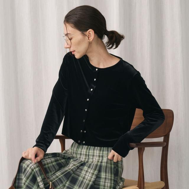 ビューティー＆ユース ユナイテッドアローズ（BEAUTY&YOUTH）/ベロアコンパクト カーディガン