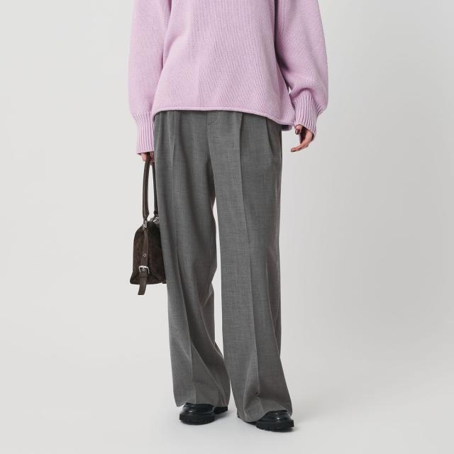 ビューティー＆ユース ユナイテッドアローズ（BEAUTY&YOUTH）/ポリエステルブレンド ２タック タブワイドパンツ