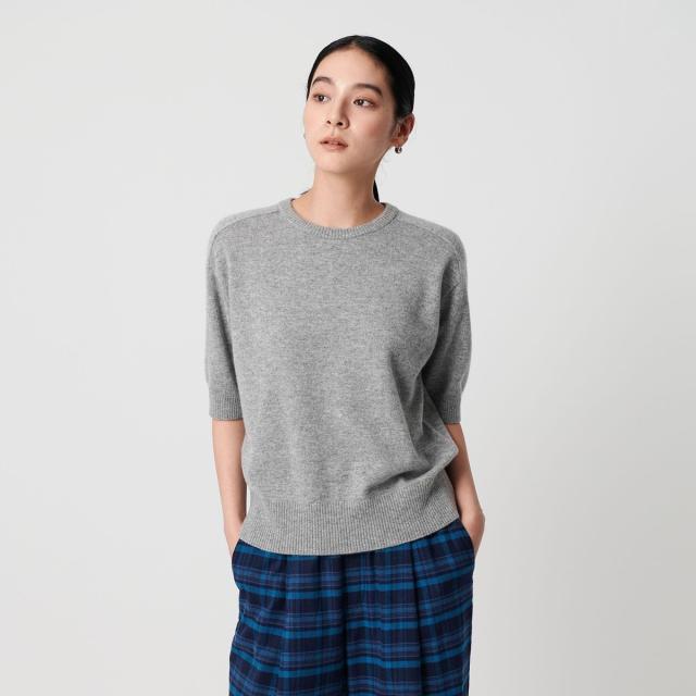 ビューティー＆ユース ユナイテッドアローズ（BEAUTY&YOUTH）/カシミヤ クルーネック ショートスリーブニット