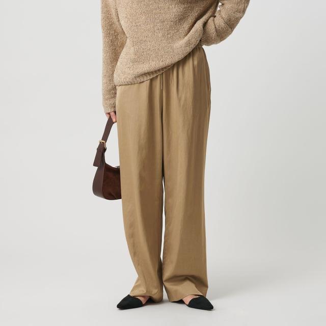 ビューティー＆ユース ユナイテッドアローズ（BEAUTY&YOUTH）/コットンレーヨンサテン ドローストワイドパンツ