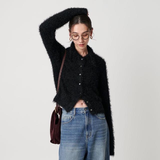 ビューティー＆ユース ユナイテッドアローズ（BEAUTY&YOUTH）/ポリエステル シャギーカーディガン ウォッシャブル