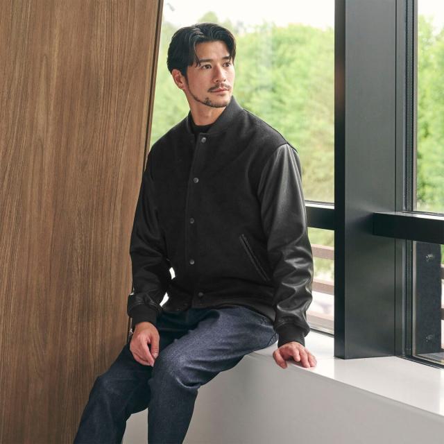 ビューティー＆ユース ユナイテッドアローズ（BEAUTY&YOUTH）/【WEB限定 WARDROBE SMART】ブラックメルトン レザーライク スタジャン