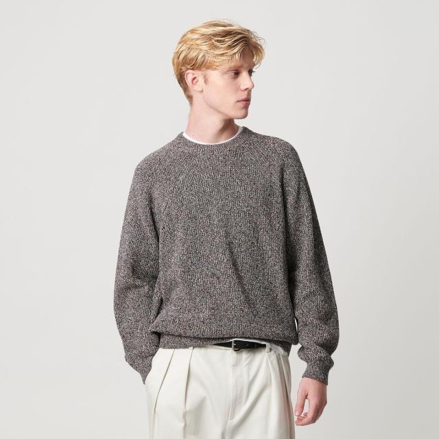 ビューティー＆ユース ユナイテッドアローズ（BEAUTY&YOUTH）/クリスプ アゼ スリーク クルーネック ニット
