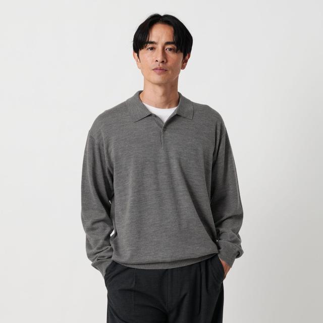 ビューティー＆ユース ユナイテッドアローズ（BEAUTY&YOUTH）/SUPER130 ウール ポロニット ウォッシャブル