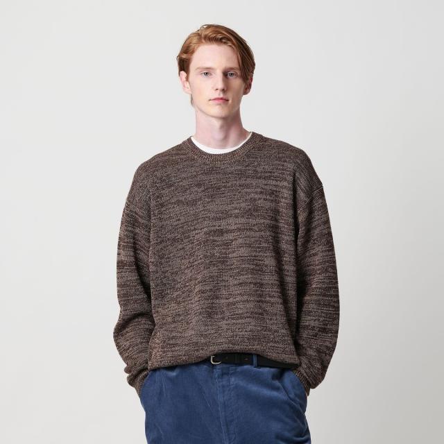 ビューティー＆ユース ユナイテッドアローズ（BEAUTY&YOUTH）/ドロップ ミラノ ミックス クルーネック ニット