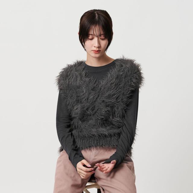 ビューティー＆ユース ユナイテッドアローズ（BEAUTY&YOUTH）/【WEB限定】フェザーヤーン ラメニット 2WAYベスト