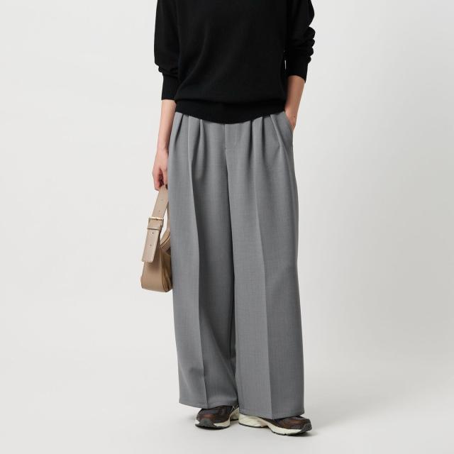 ビューティー＆ユース ユナイテッドアローズ（BEAUTY&YOUTH）/【WEB限定 Wardrobe DAILY MINIMAL】ウールライク ランダムタック ワイド…